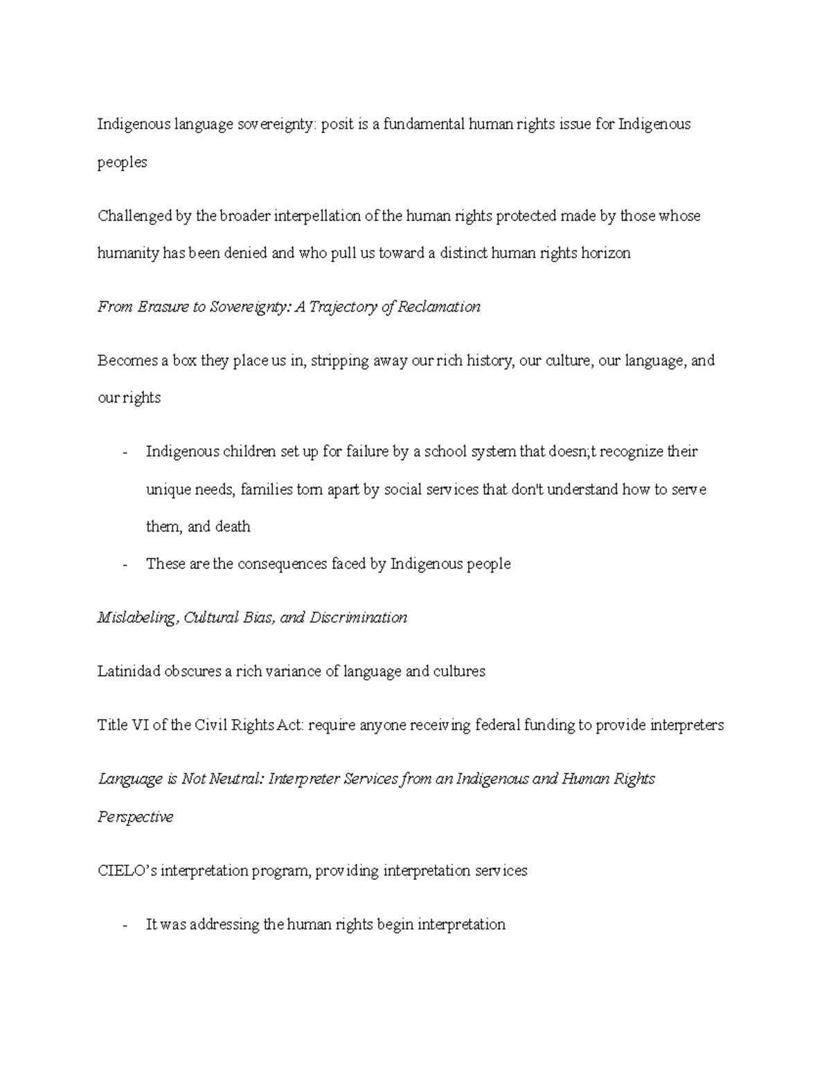 PLS 105: Introduction to Human Rights Learning Module 10 Notes Part 5 ...