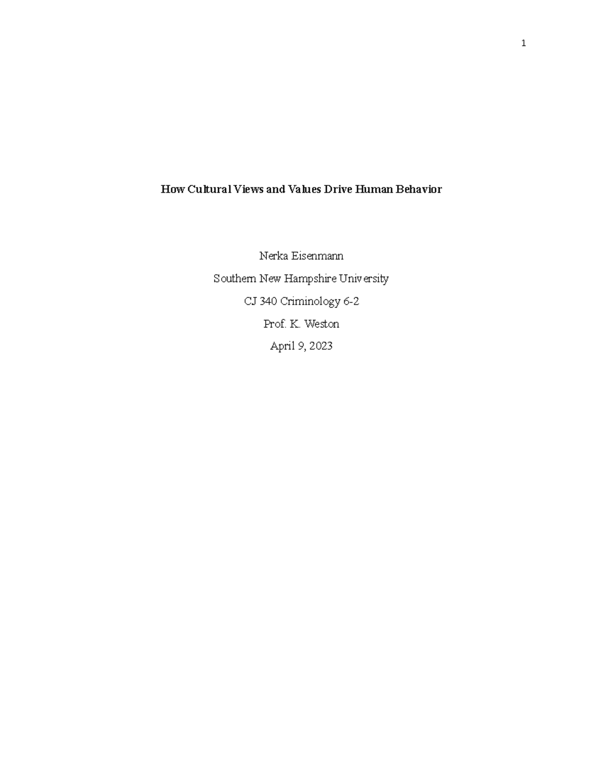 CJ 340 6-2 Module 6 Assignment 4-9-2023 - CJ 340 - SNHU - Studocu