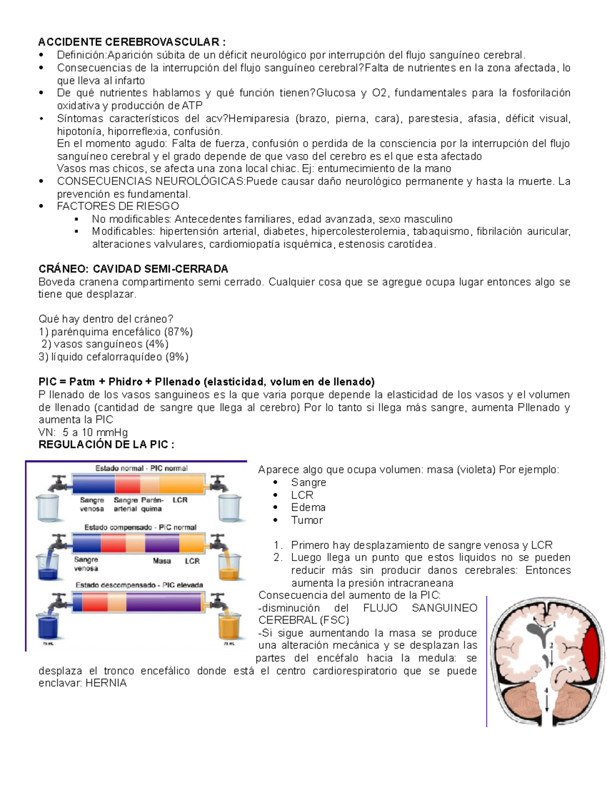 Resumen Final - Neurología - 13 - ACV II - ACCIDENTE CEREBROVASCULAR ...