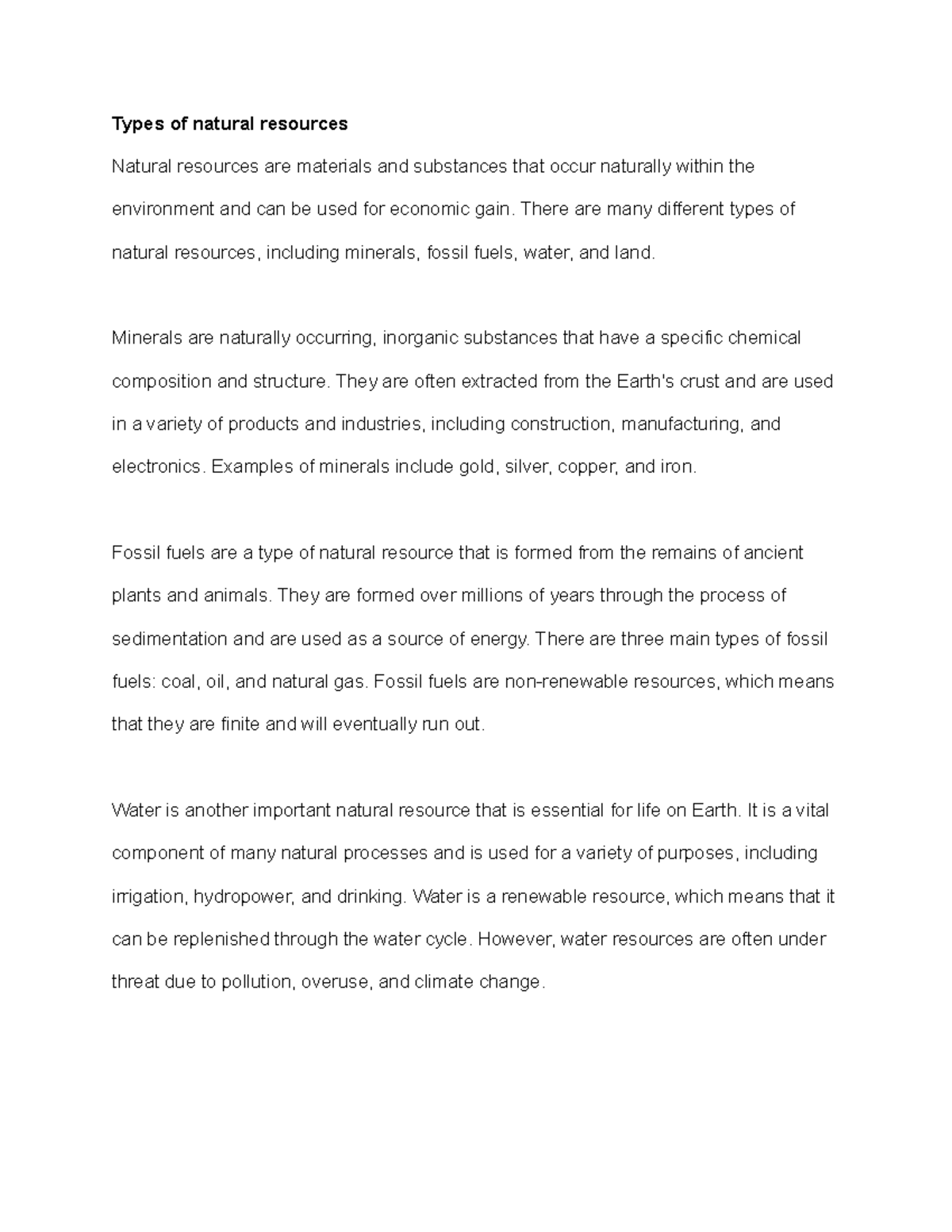 Intro to geology course outline natural resources, environmental ...