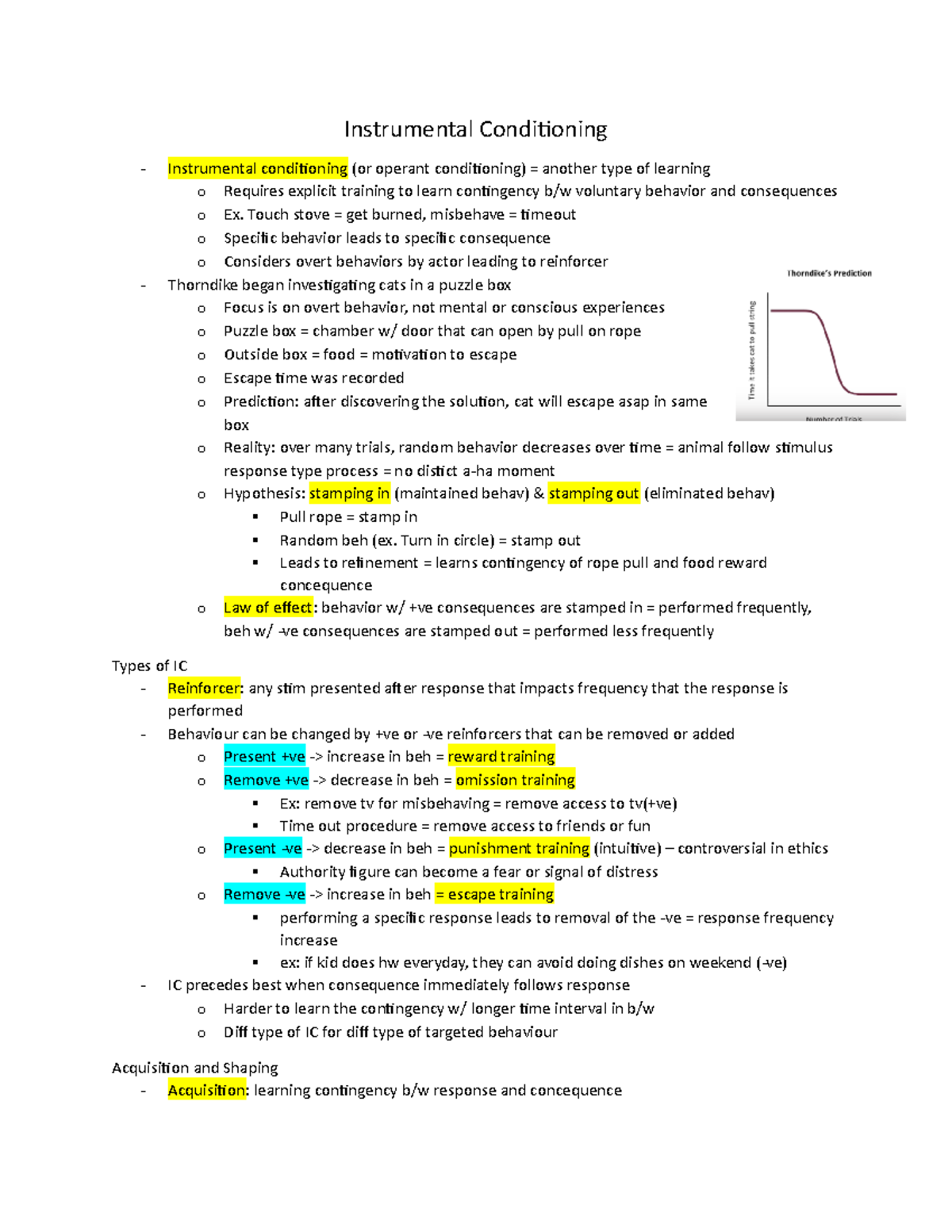 Instrumental Conditioning - Instrumental Conditioning Instrumental ...