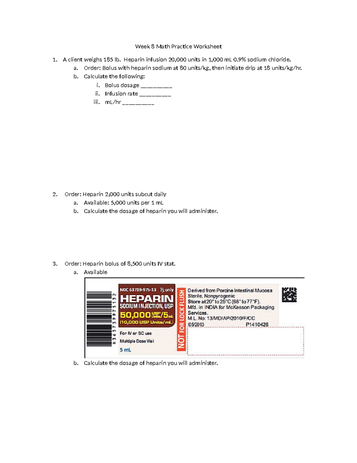 Week 8 Math Practice Worksheet - Week 8 Math Practice Worksheet A ...