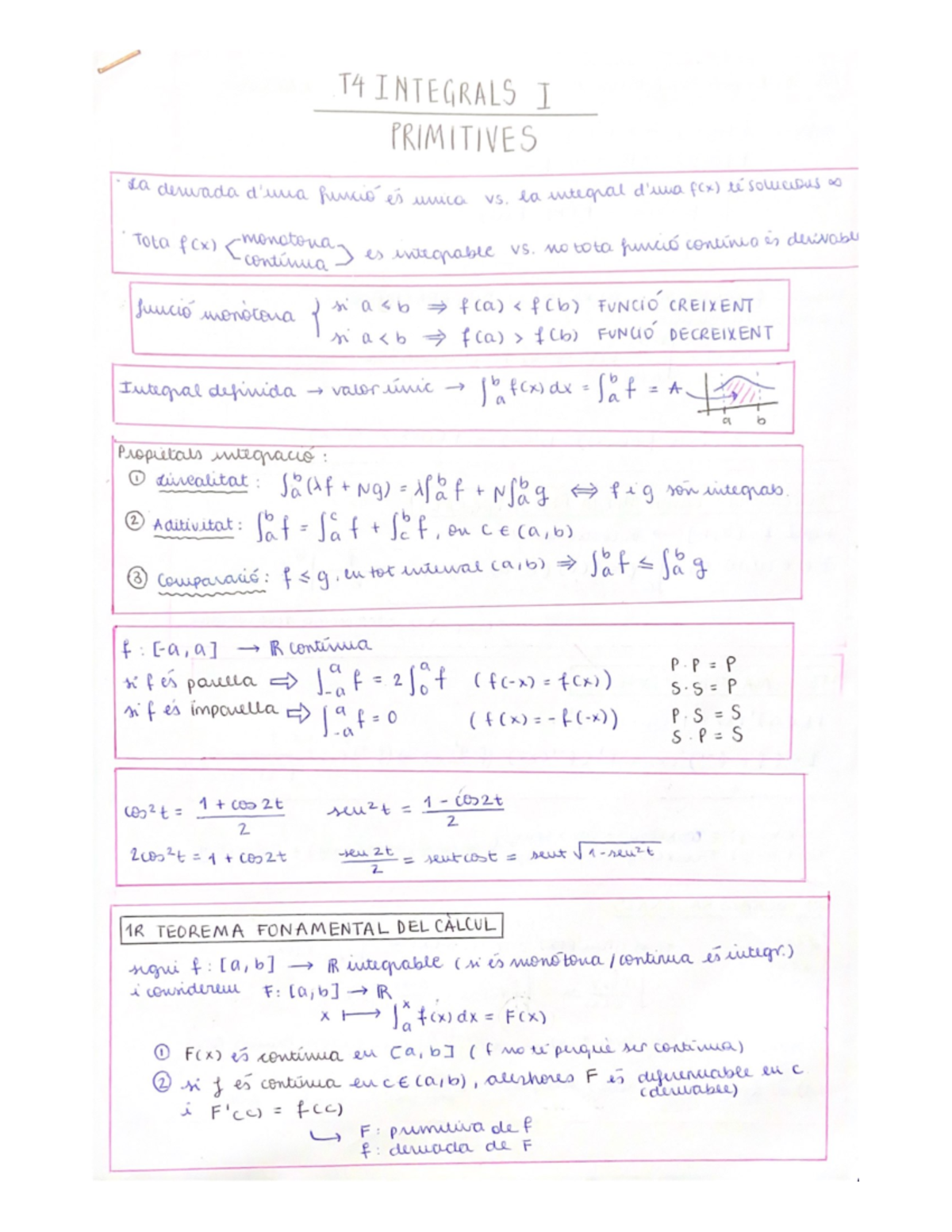 Formulario Cálculo T4 - Càlcul - Studocu