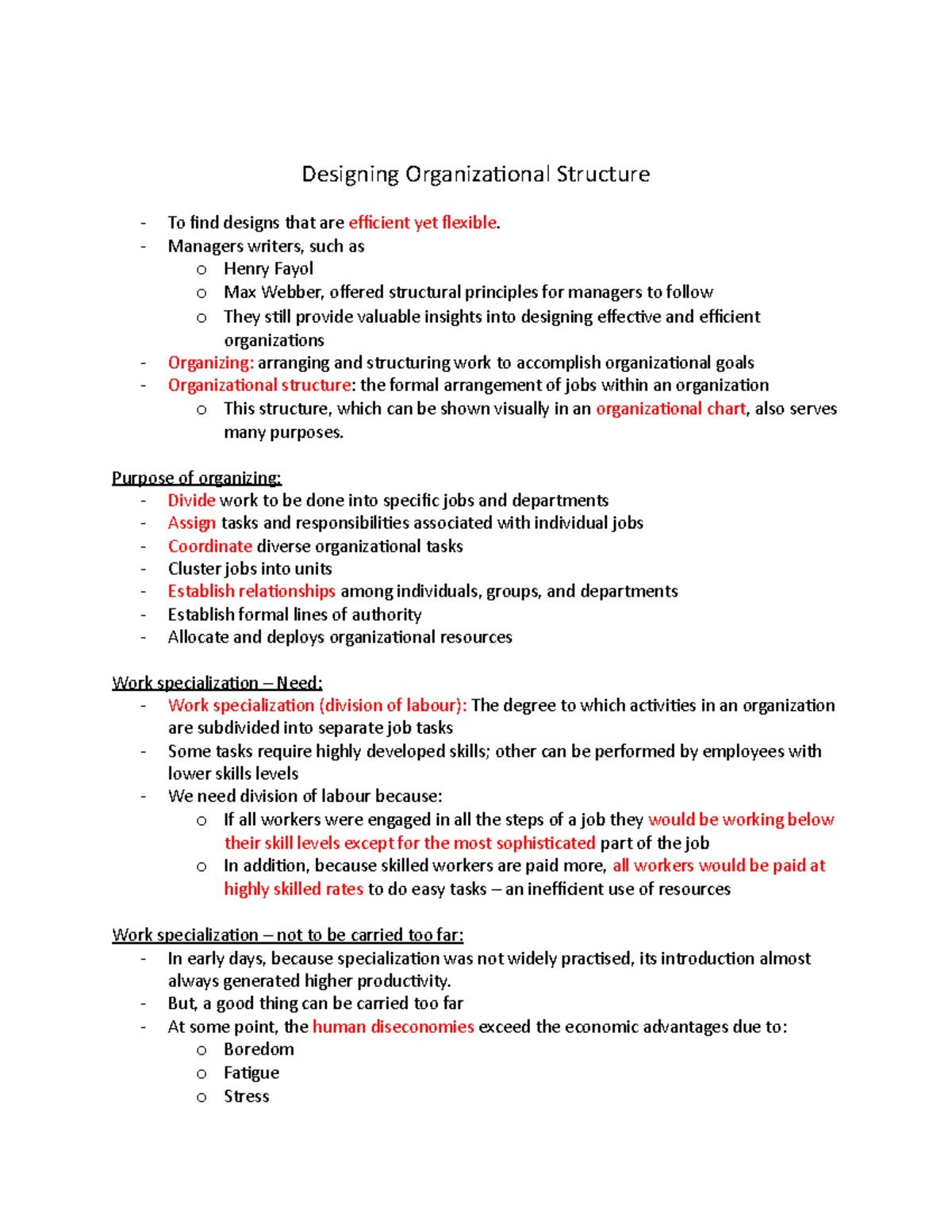 Designing Organizational Structure - Chapter 11 - Business - Designing ...