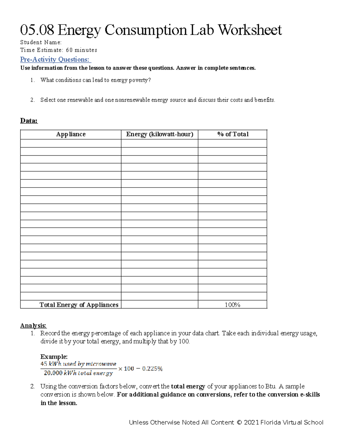05 08 lab worksheet 6 - i help on it - 05 Energy Consumption Lab ...
