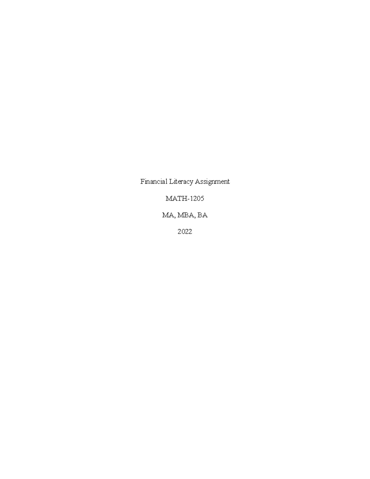 377039215 - Financial Literacy - Financial Literacy Assignment MATH- MA ...