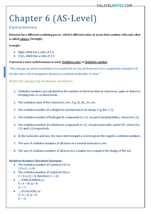 Revision notes for chemistry o level - Revision notes for Chemistry O ...