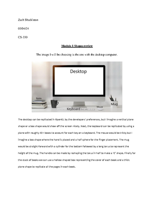 CS 305 Written module 2 hw - 1 CS 305 Module Two Written Assignment Template Zach Shackleton ...