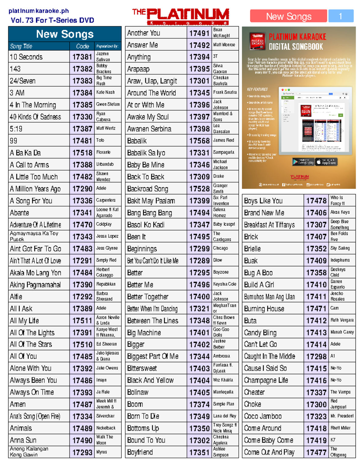 Volume 73 T X Series - For academic only - Vol. 73 For T-Series DVD ...