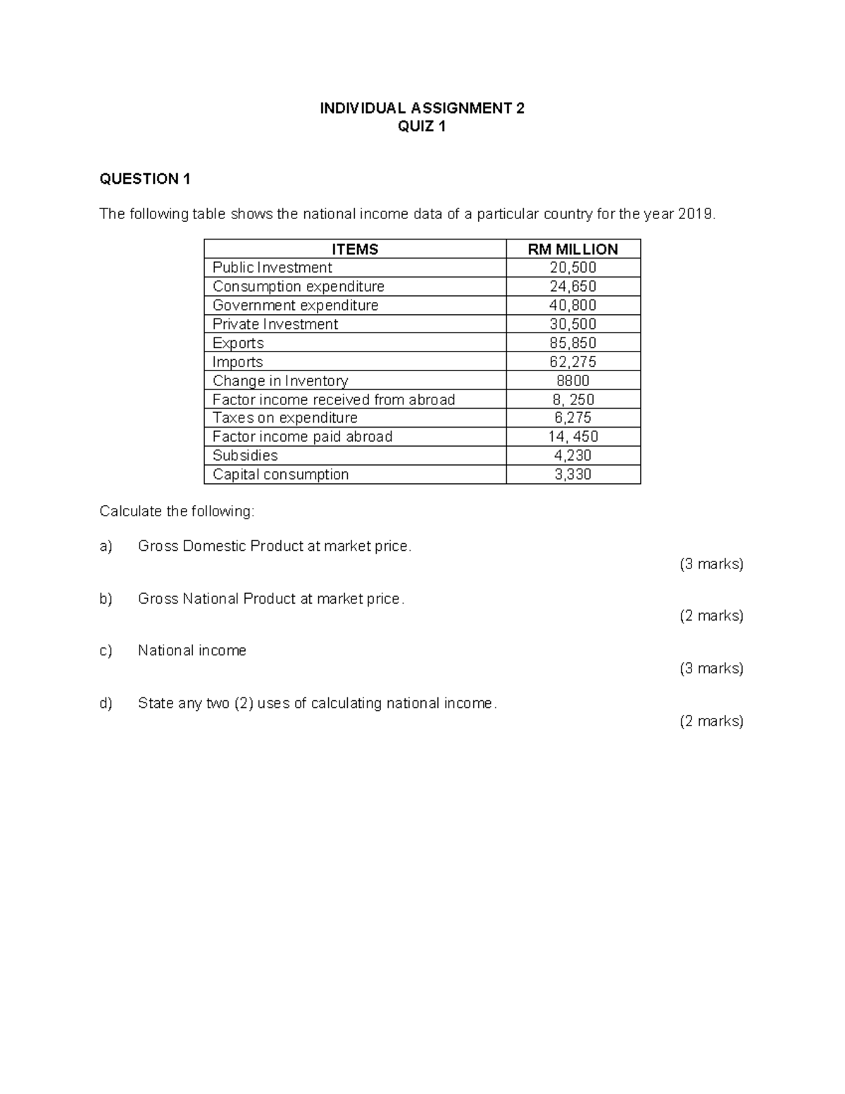 QUIZ ECO 2 - PRACTICE MATERIALS AS REFERENCE - INDIVIDUAL ASSIGNMENT 2 ...