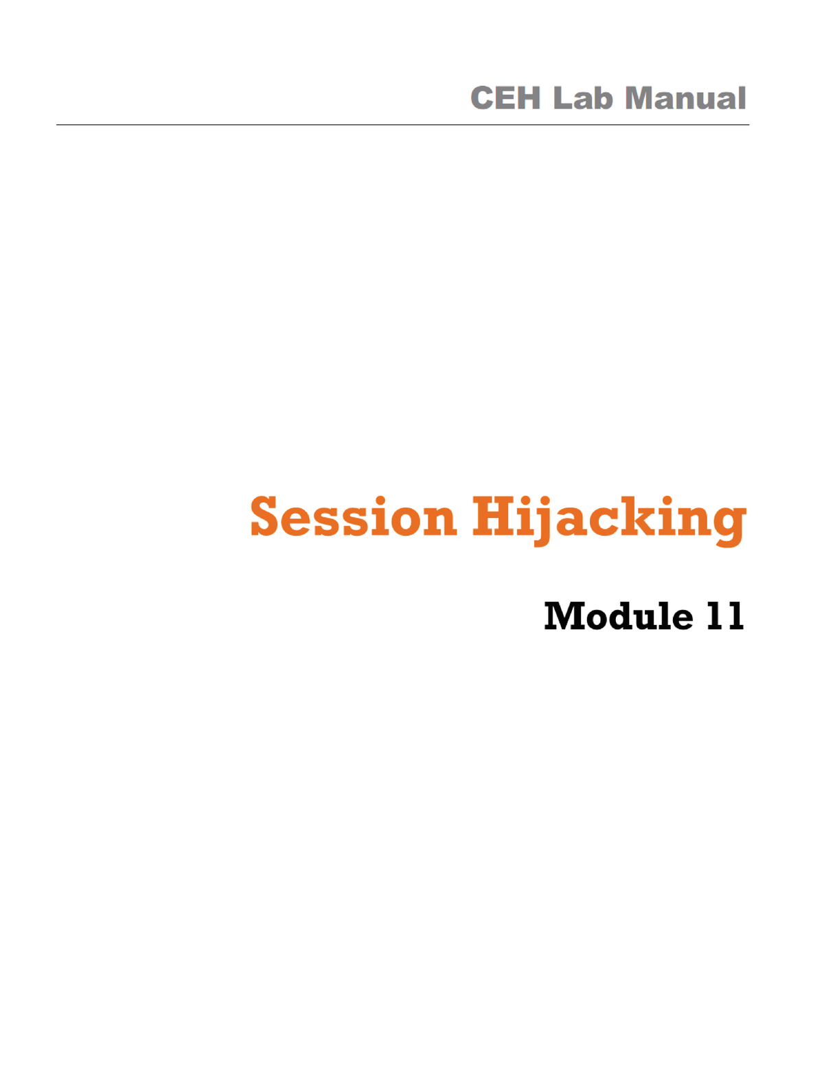 CEHv10 Labs Module 11 Session Hijacking - information System security ...