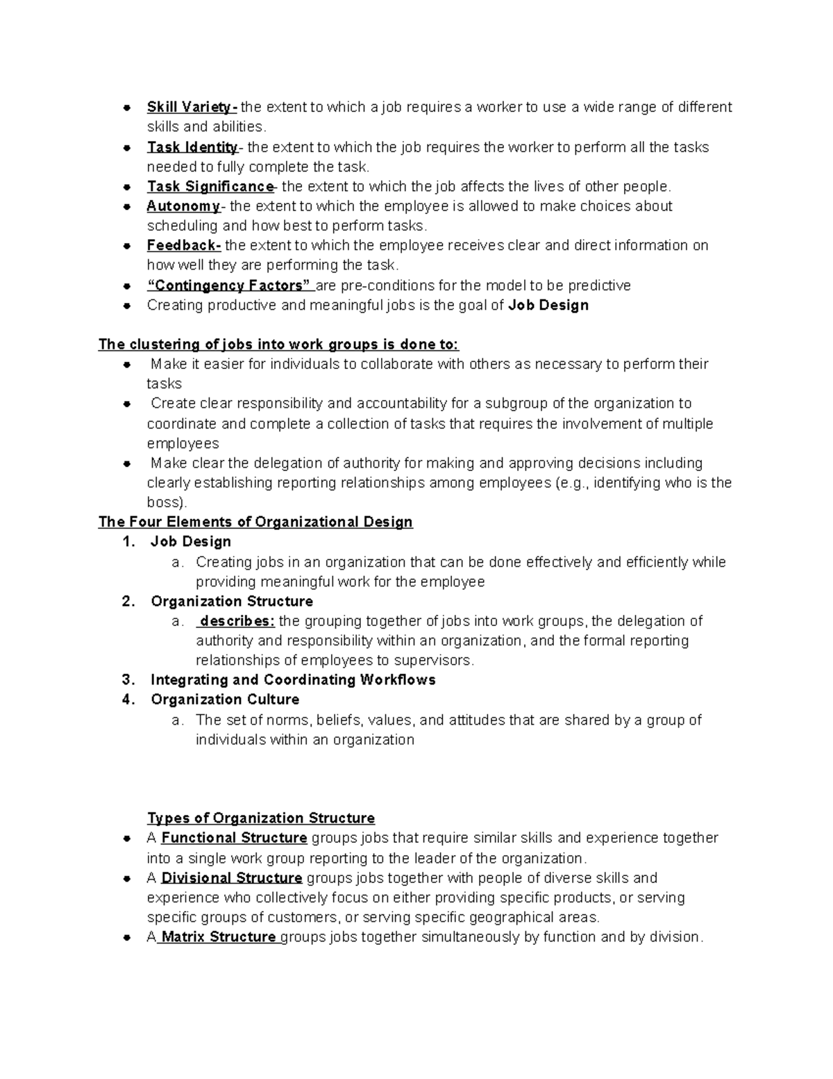 Gaurav Jadeja Chapter 7 Study Guide - Skill Variety- the extent to ...