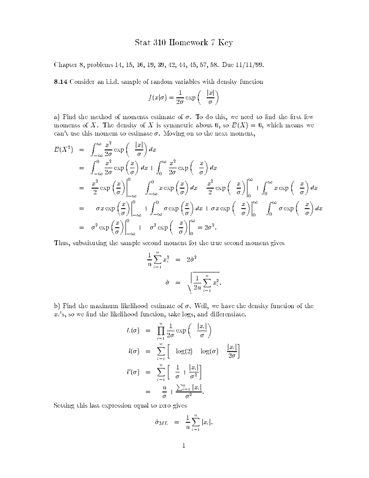 Hw7key - ....... - "! # $ %'&)(" + - Studocu