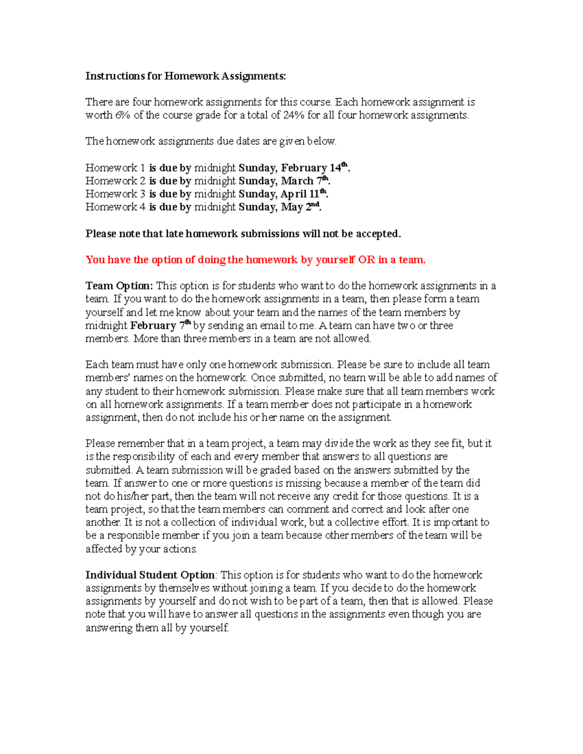 Instructions Homework Assignments - Instructions for Homework ...