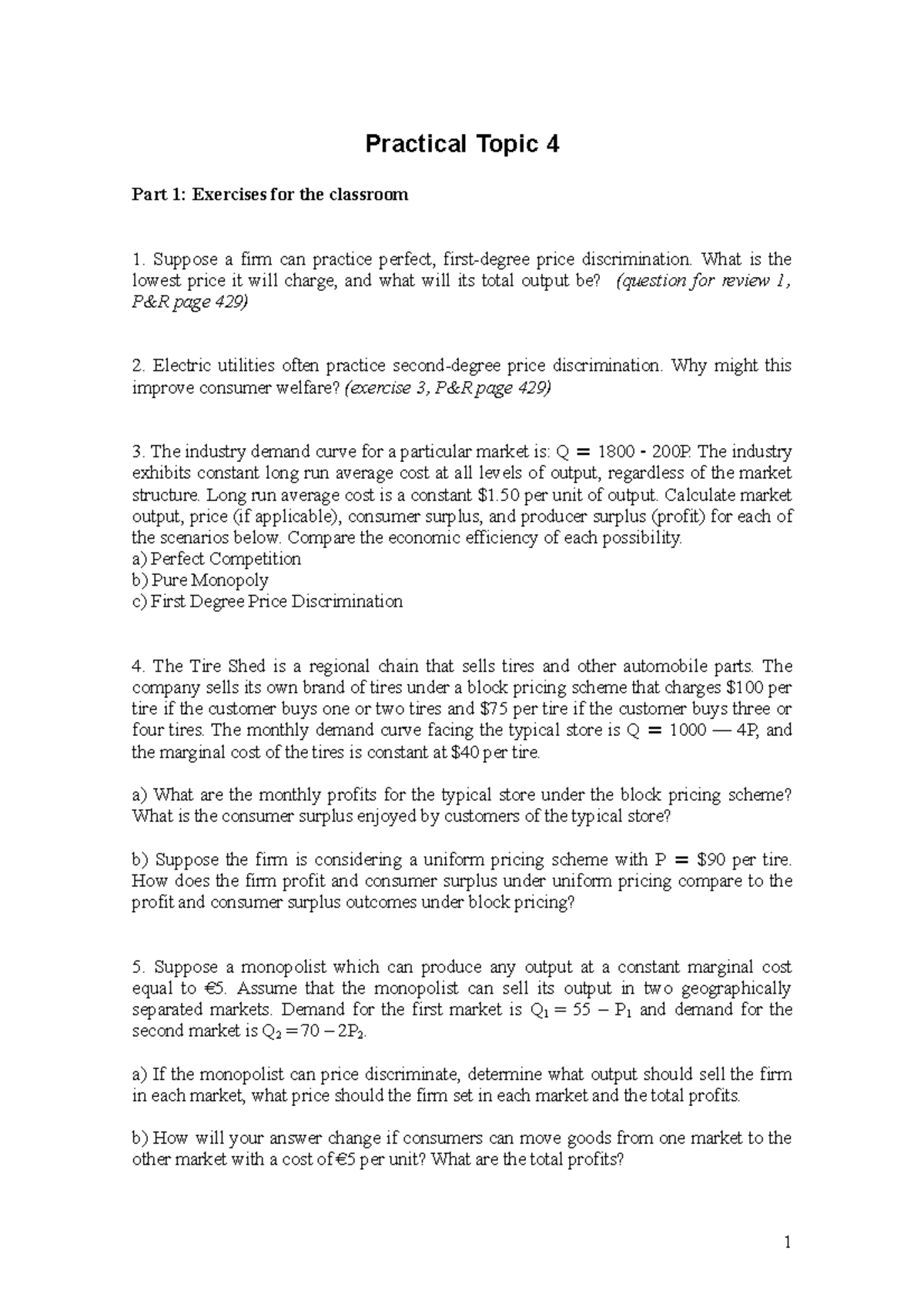 Practical Topic 4 - Apuntes 4 - Practical Topic 4 Part 1: Exercises for ...