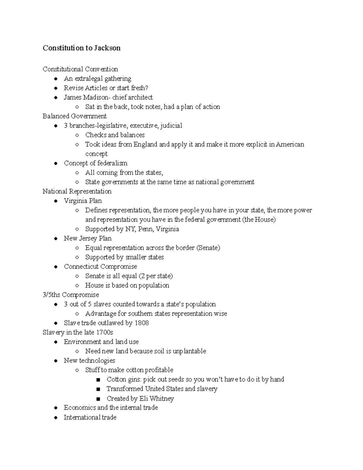 AH Lecture 6 - UHC American History with Damien Strecker - Constitution ...