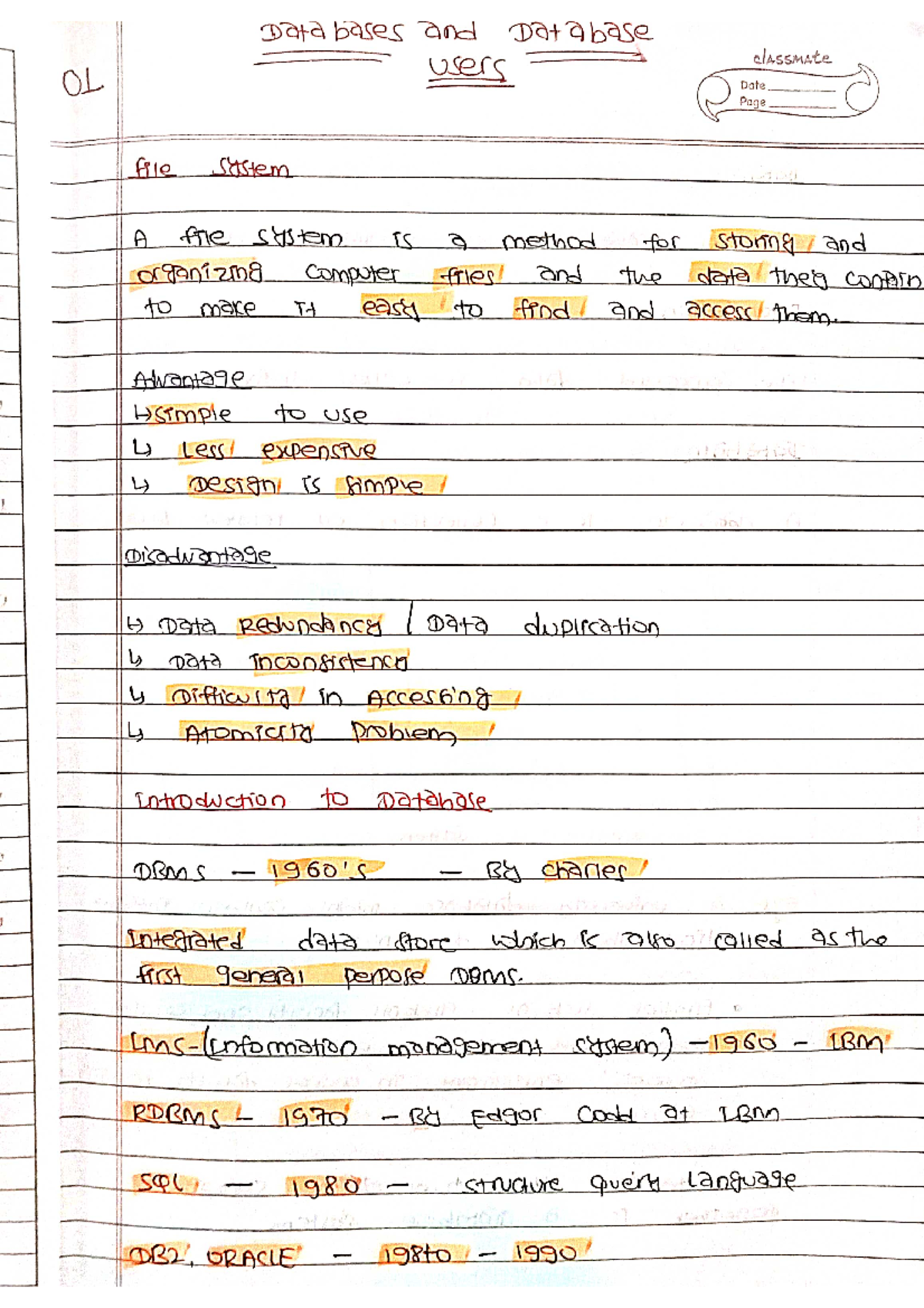 DBMS Hard Copy Notes - Best question and answers to solve the paper ...