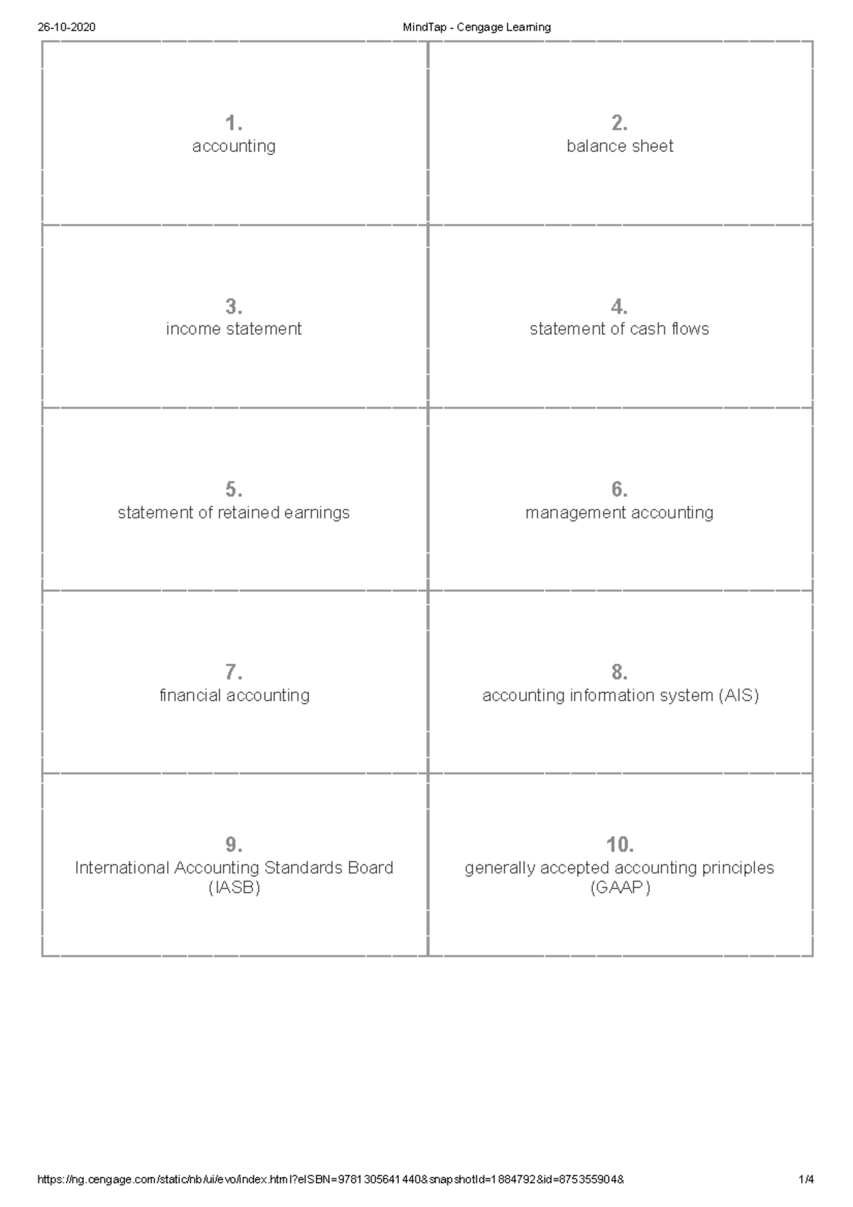 Mind Tap - Cengage Learning-15 - 1. accounting 2. balance sheet 3 ...