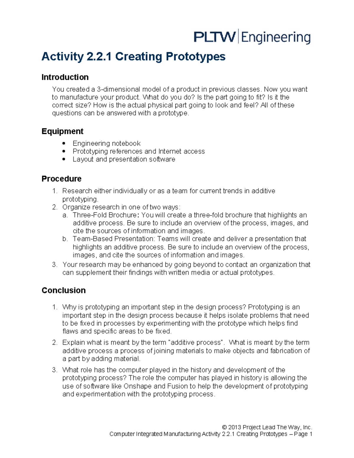 2.2.1.A Creating Prototypes - Activity 2.2 Creating Prototypes ...