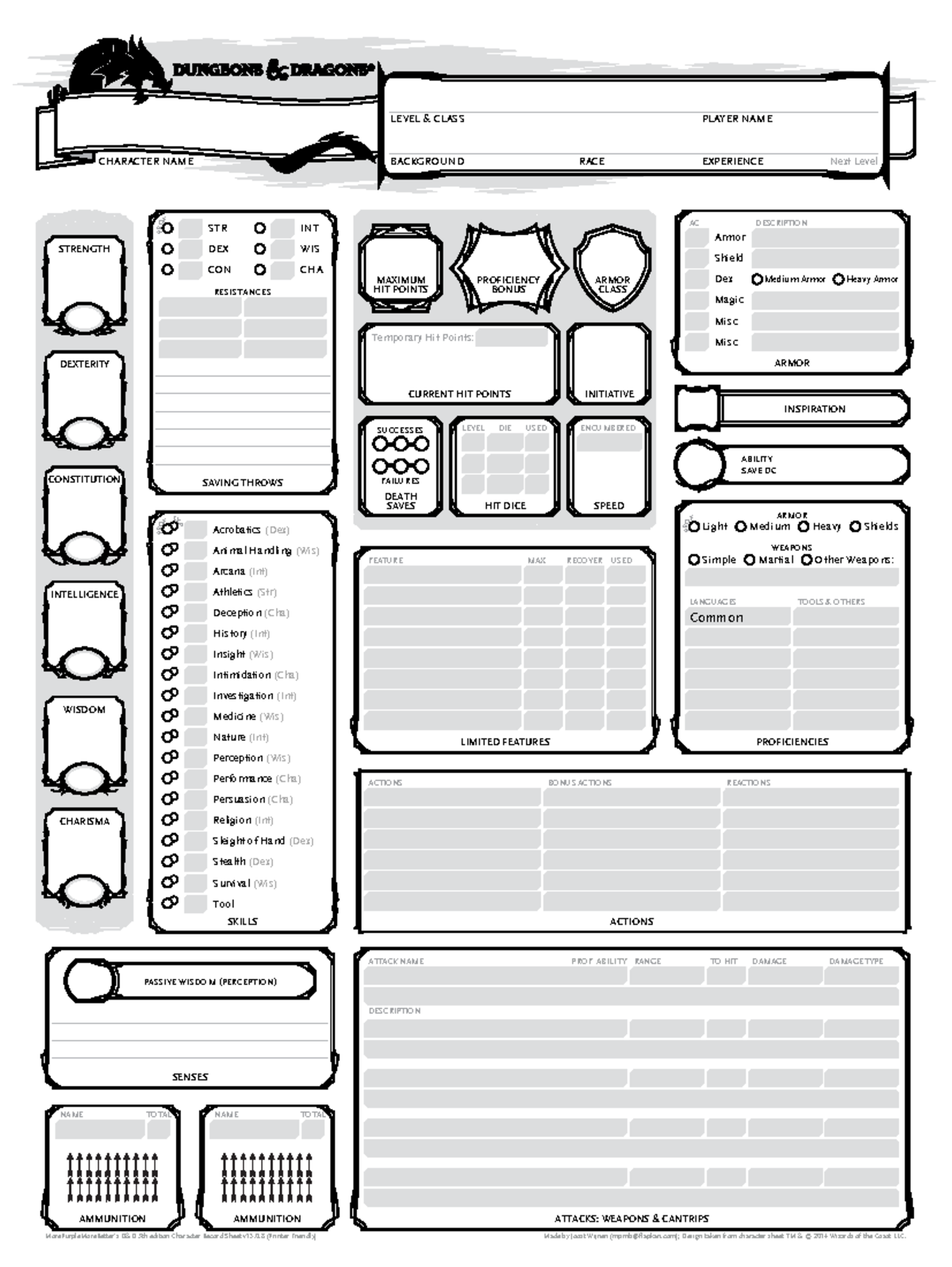 MPMB's Character Record Sheet (v13.0.8) [Printer Friendly] - SAVING ...