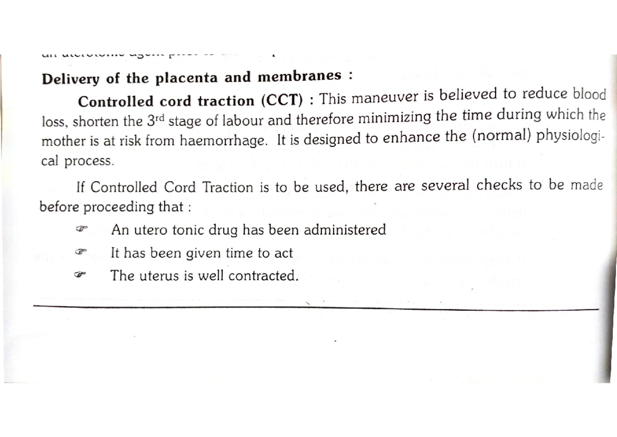 Delivery of placenta and membranes - Obstetrics and gynaecology of ...