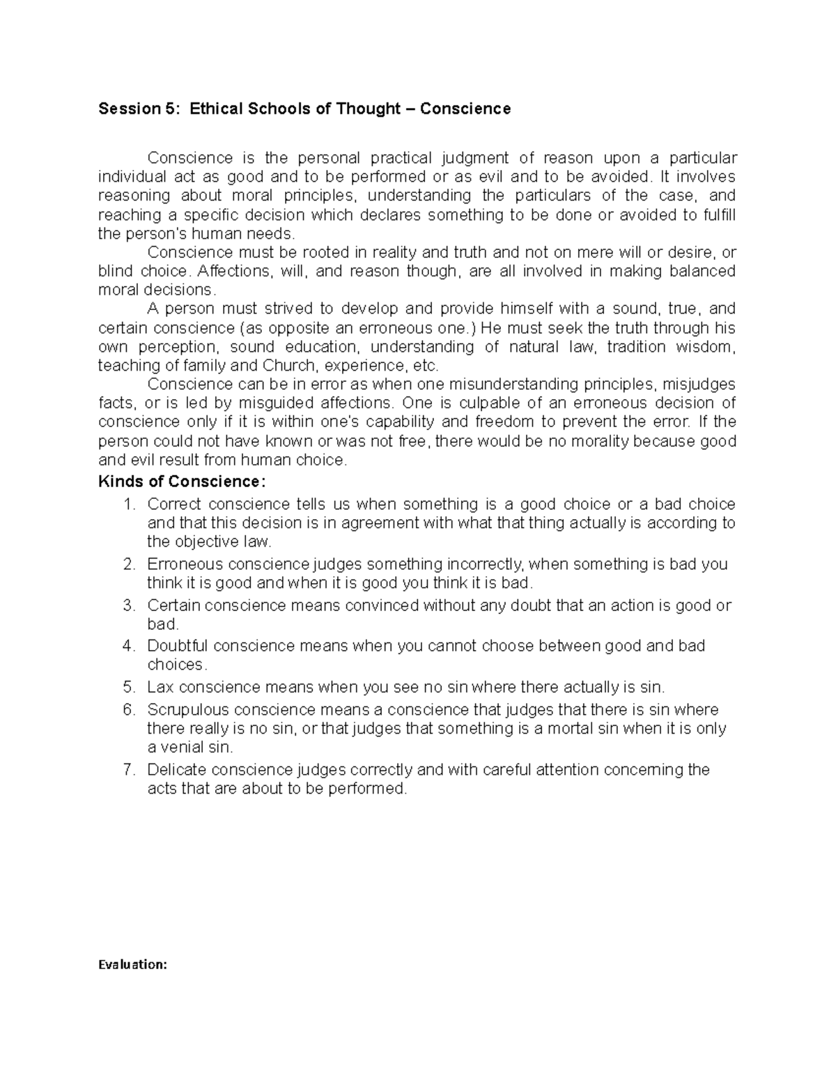 Session 5 Conscience with Activity 5 Dann Henry Palma - Session 5 ...