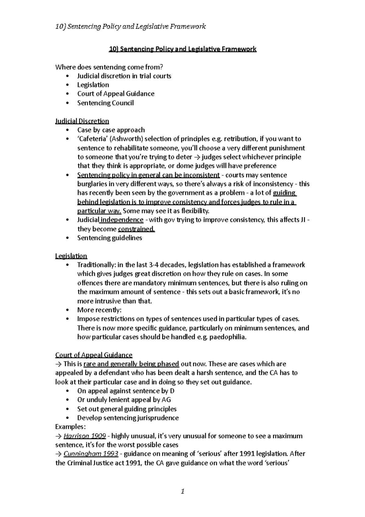 10) Proportionality in Sentencing framework - 10) Sentencing Policy and ...