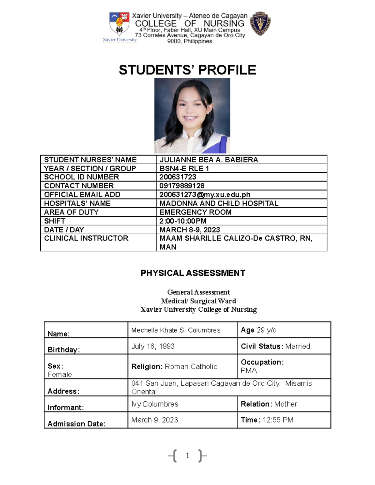 Babiera ER- Major- Requirements-WEEK-2 - STUDENTS’ PROFILE STUDENT ...