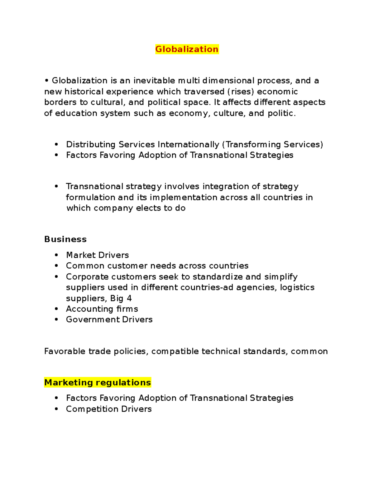 Entrepreneurship - Globalizations - Globalization Globalization is an ...