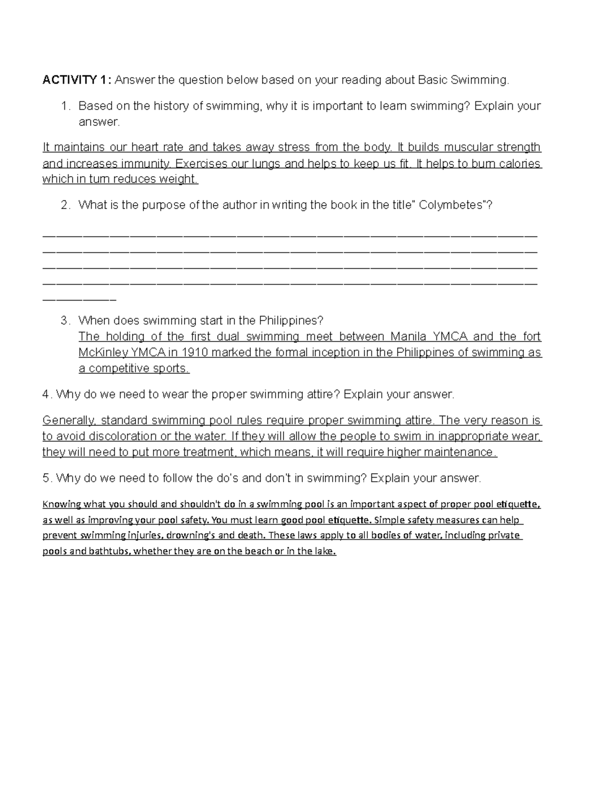 Activity 1 mod3 - none - ACTIVITY 1: Answer the question below based on ...