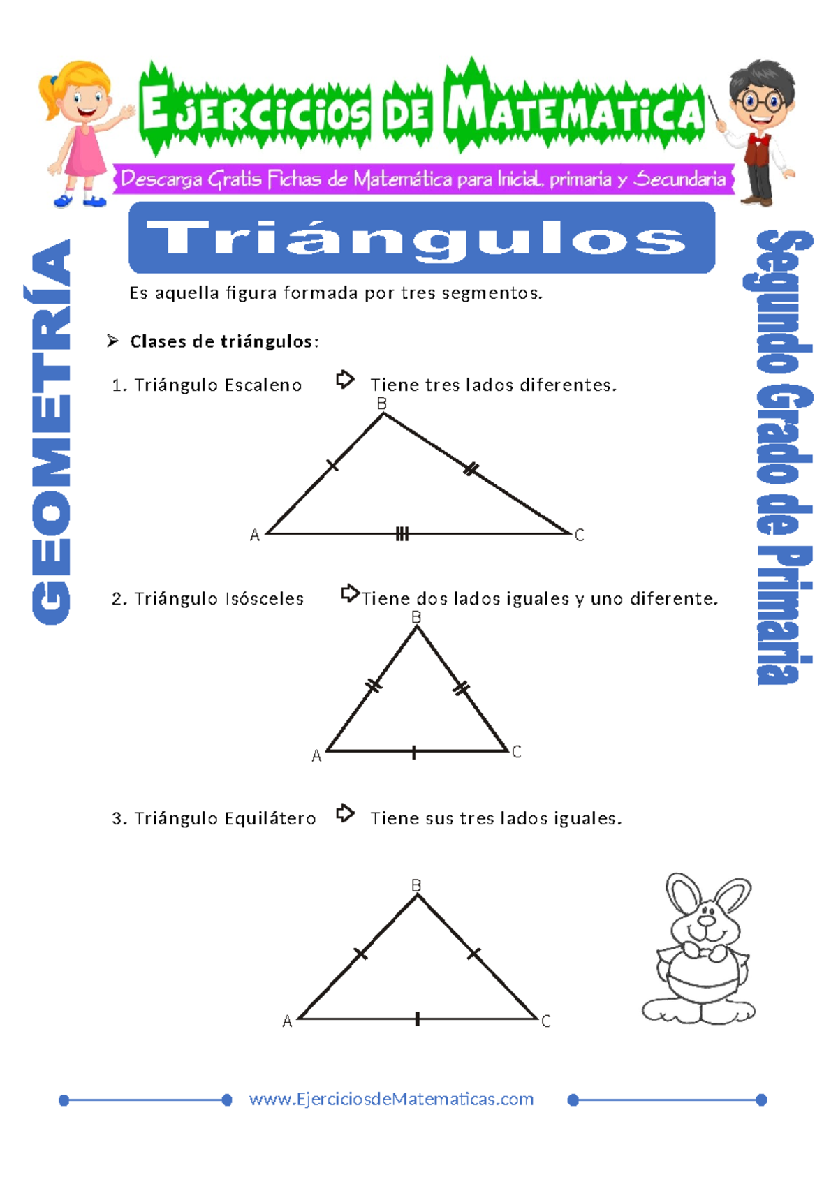 Triangulos para Segundo de Primaria - Matemática - Es aquella fi gura ...