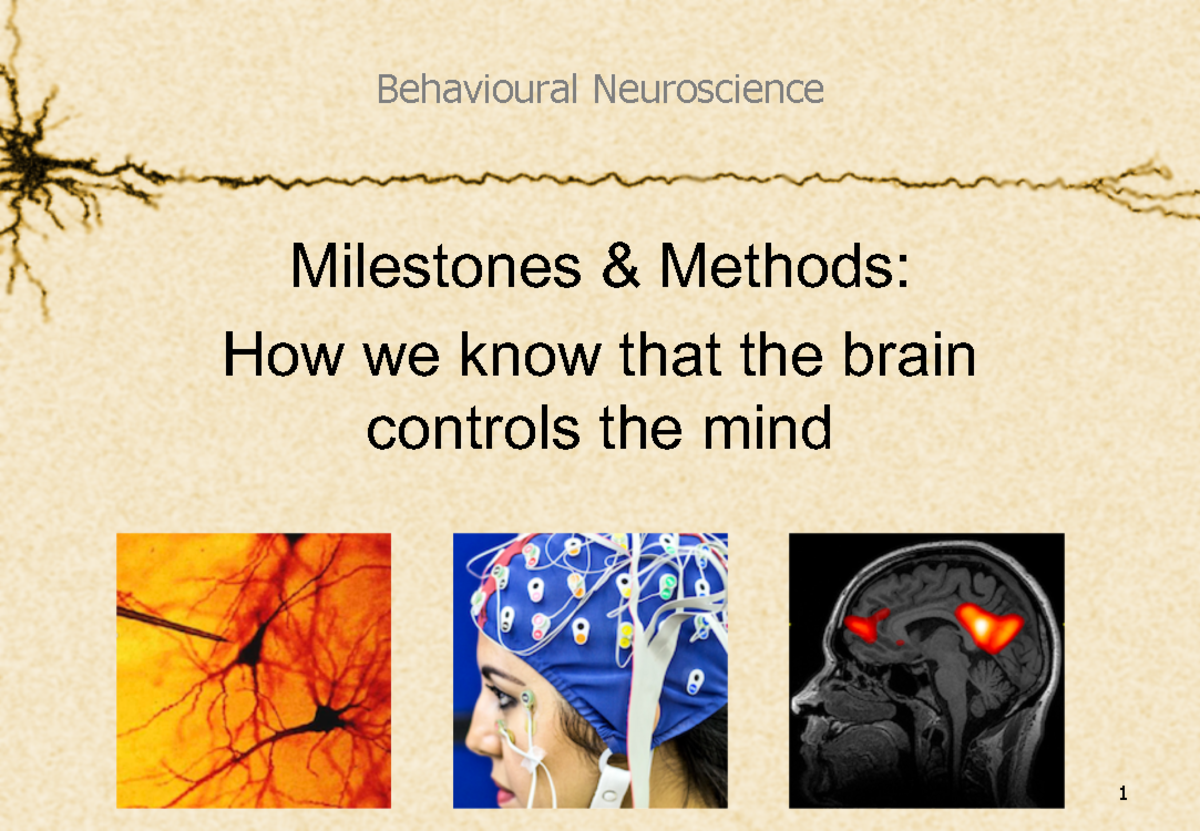 BN Lecture 1 - bn notes - ####### Behavioural Neuroscience Milestones ...