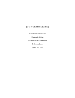 Example (APA) - of 5 Paragraph Essay in APA - The Importance of ...