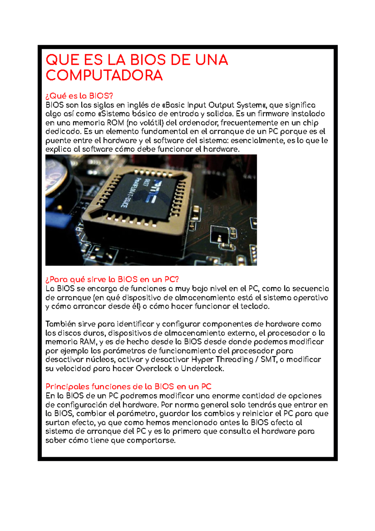 QUE ES LA BIOS DE UNA Computadora - QUE ES LA BIOS DE UNA COMPUTADORA ...