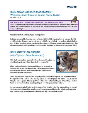 D339 Version 2 Task 1 Sample - D339 Task 1 Sample (WGM2) Section A ...