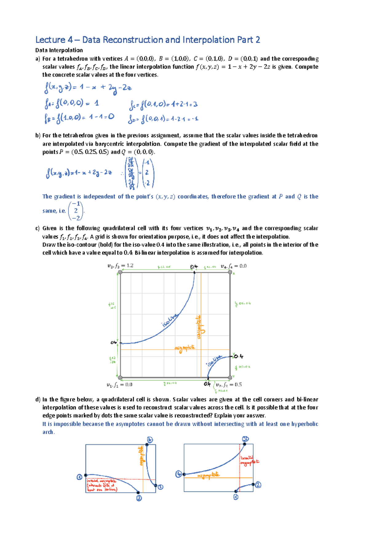 Sample questions Lecture 4 Solution - Lecture 4 – Data Reconstruction ...