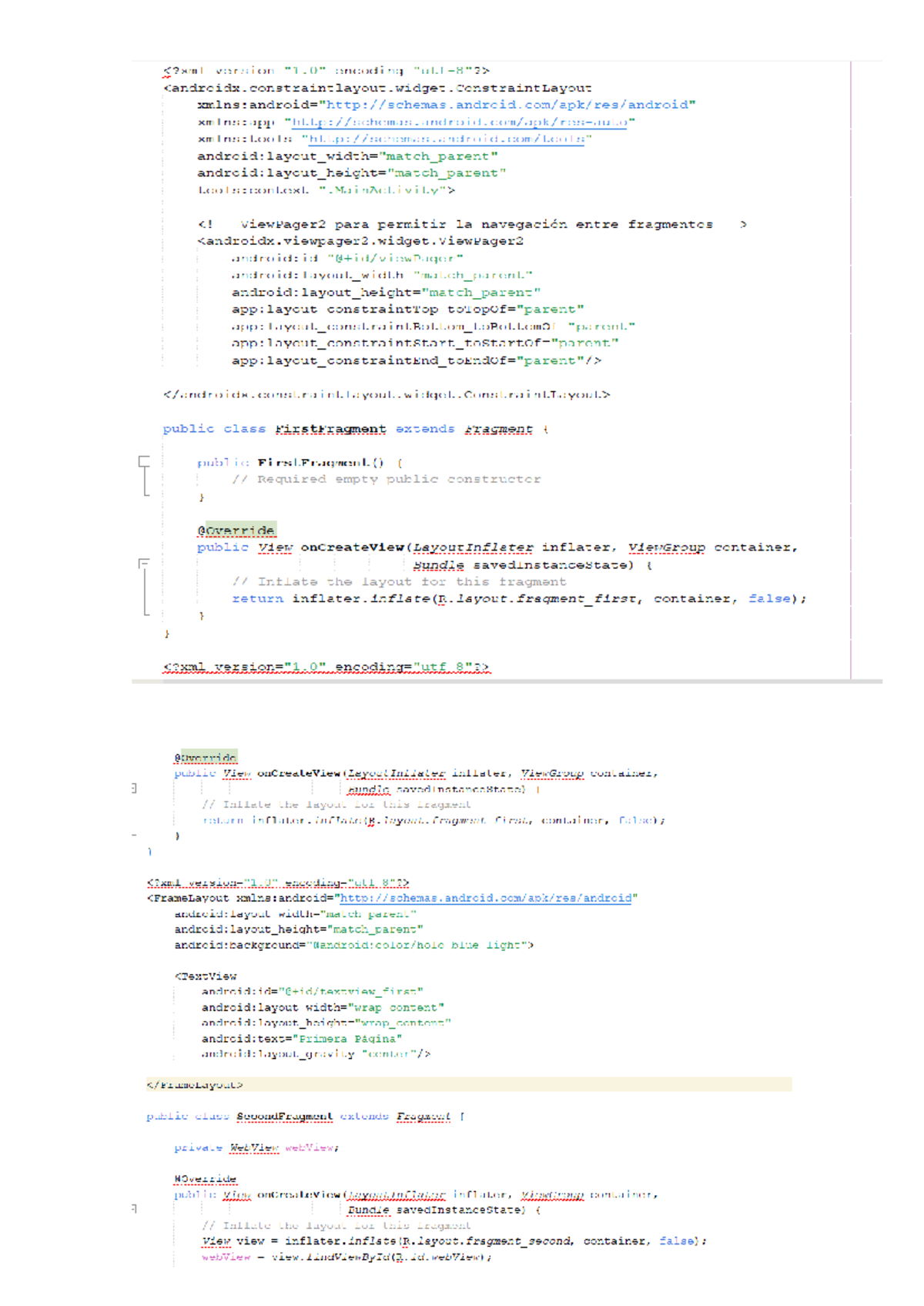 PC2 Actividad - ajajaa - troidx.constraintlayout.widget ViewPager2 para permitir la navegación ...