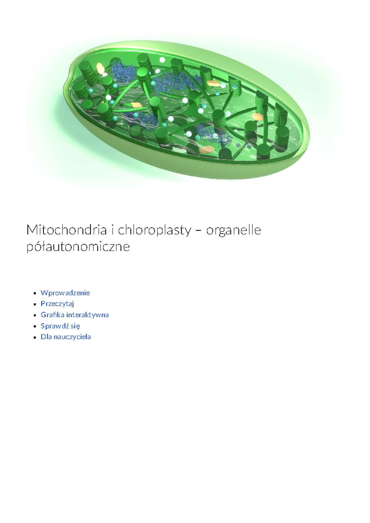 Mitochondria i chloroplasty - or - Mitochondria i chloroplasty ...