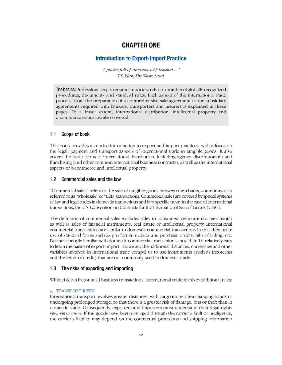 1 ICC Export-Import CH1 Introduction to Export - CHAPTER ONE ...