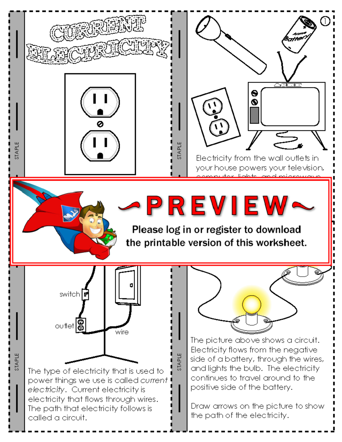 Electricity-mini-book - circuit box wire outlet switch light Name ...