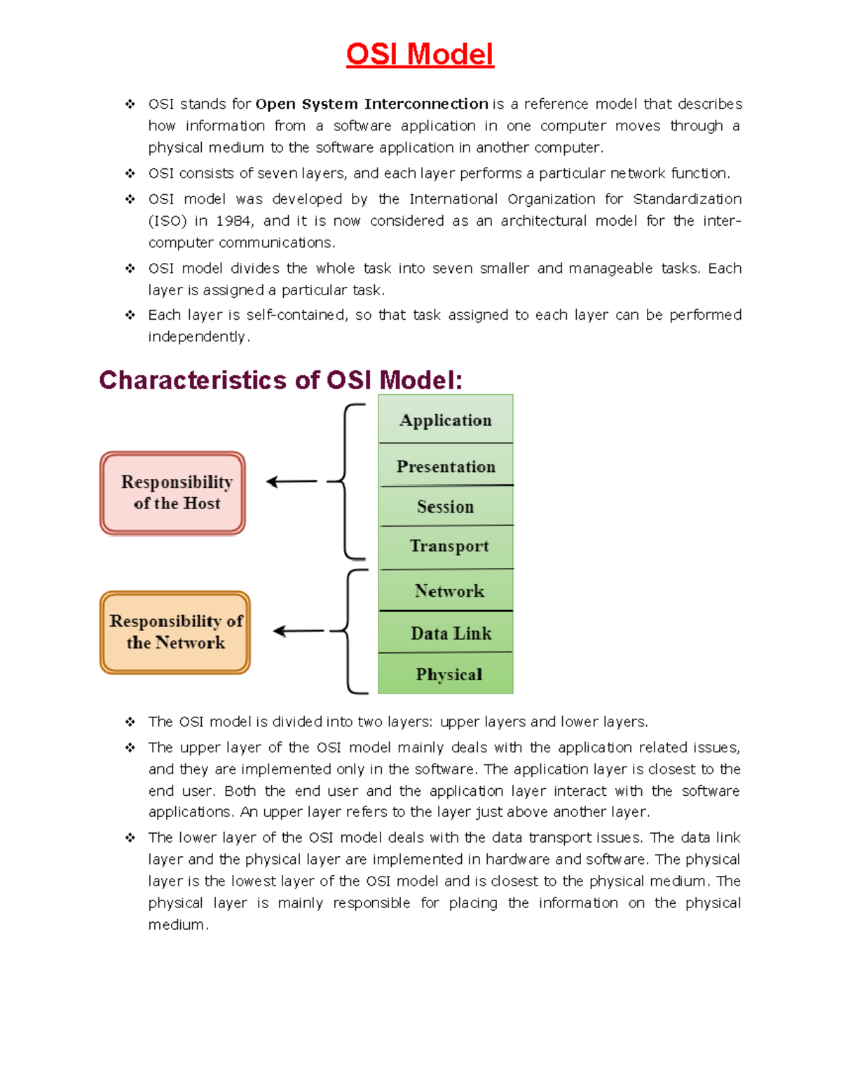 4.OSI Mode1 - osi - OSI Model OSI stands for Open System ...