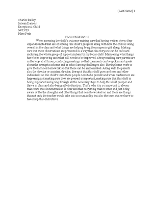 Focus Child Complete 1-10 - Charise Bailey Julie Child’s ECE26011N ...