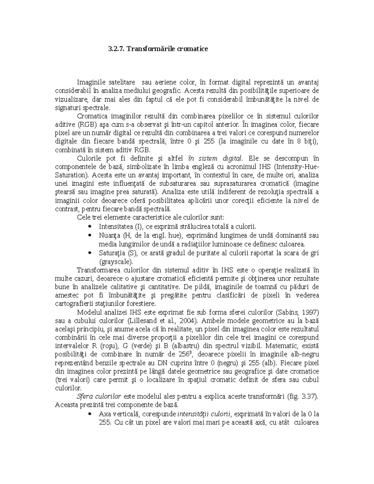 Transformari cromatice Analiza componentelor principale - 3.2 ...