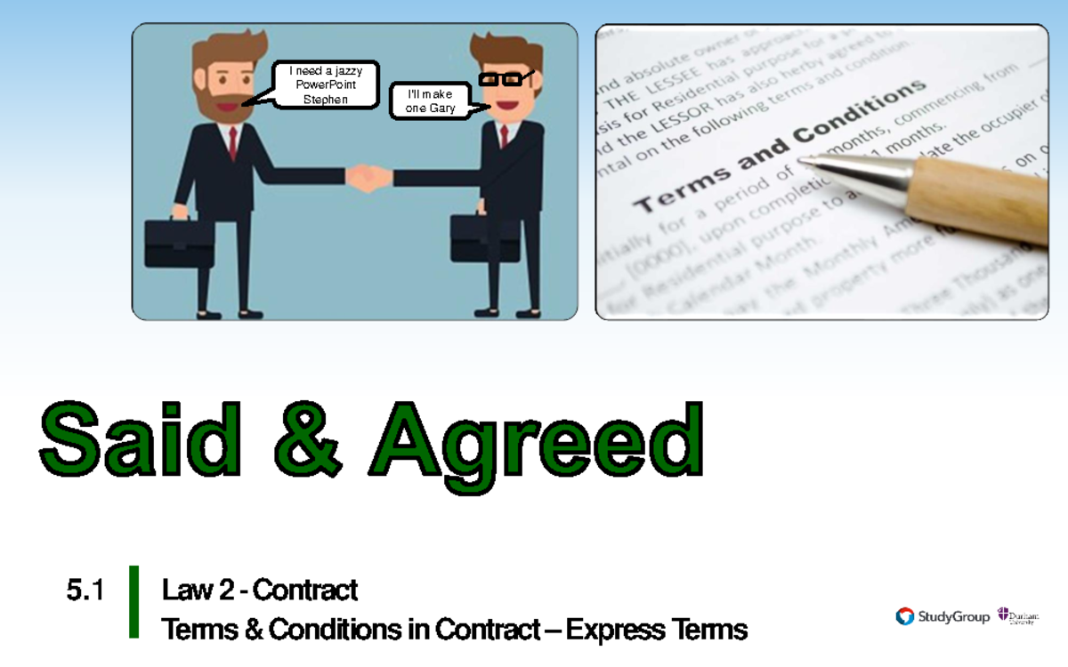 5.1 Terms - Express Terms 2022 for wc 25 - Law 2 - Contract Terms ...