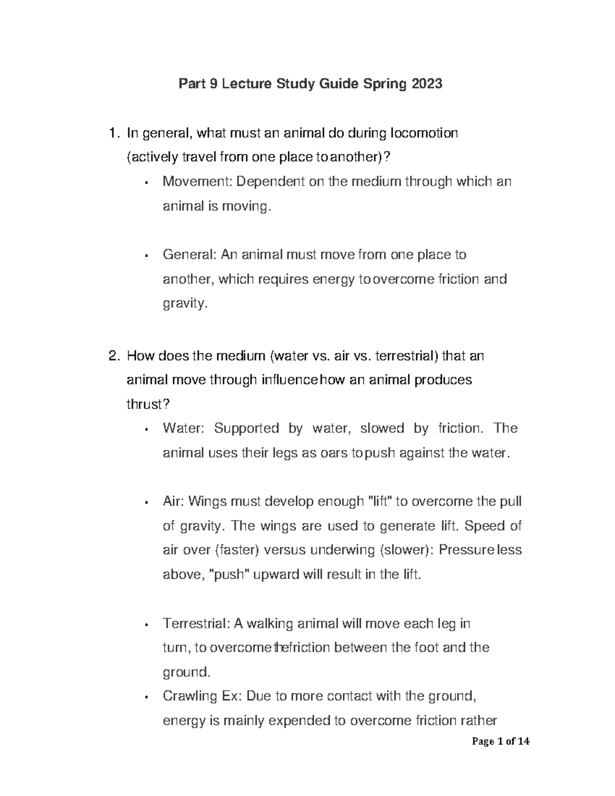 Part 9 Lecture Study Guide Spring 2023 - Part 9 Lecture Study Guide ...