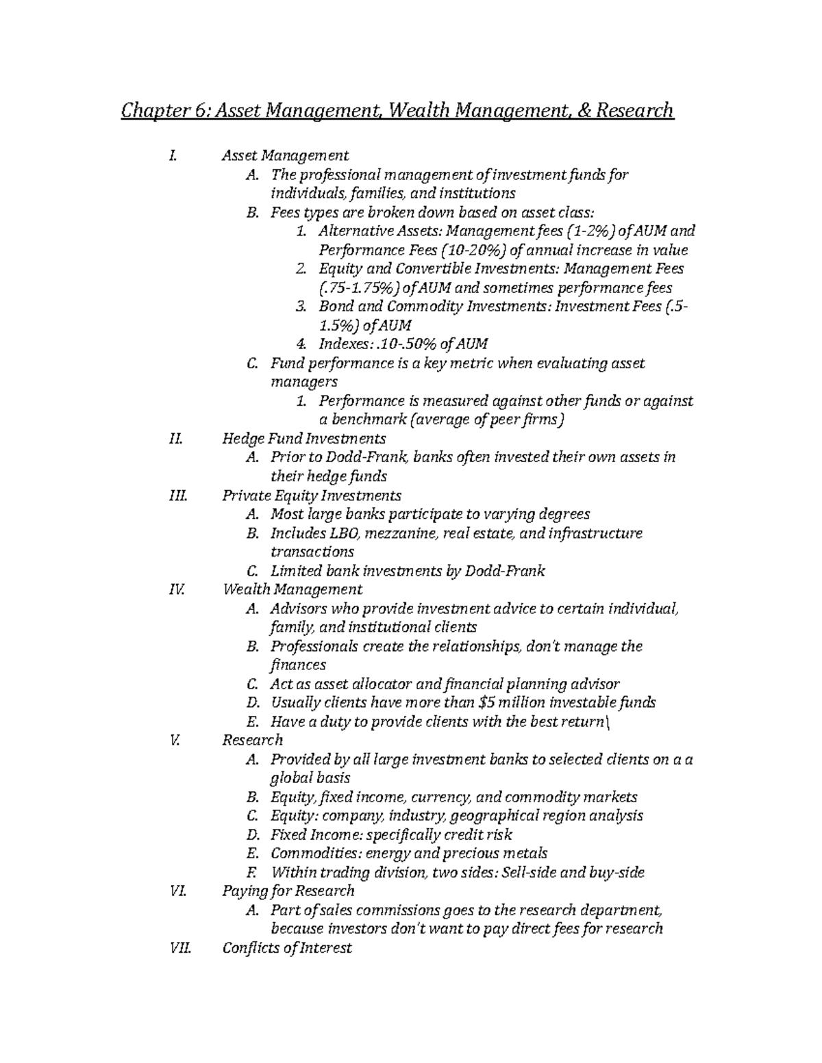 IB 6 - Summary of Chapter 6 for - Intro to Investment Banking - Chapter ...