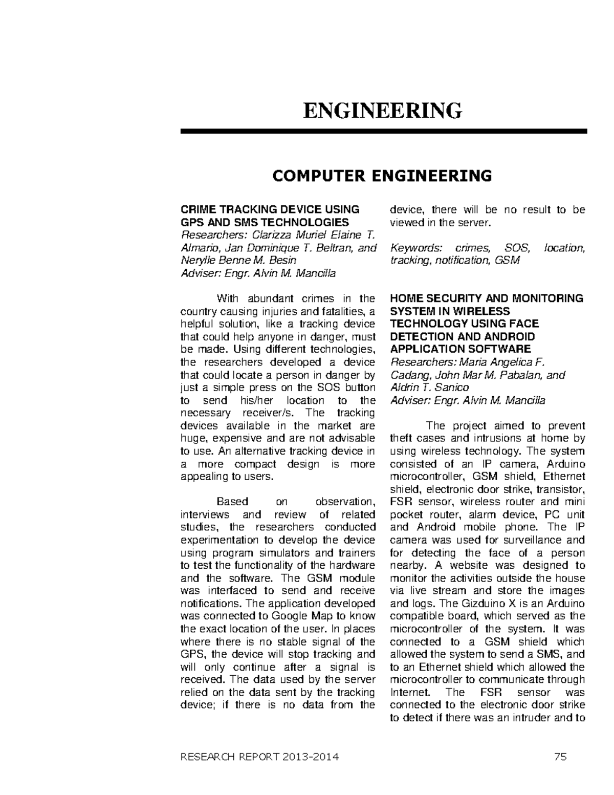 Crimetrackingdeviceusinggpsandsmstechnologies - ENGINEERING RESEARCH ...