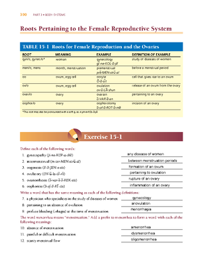 Tarea Chapter 16 - Answer medical terminology - CHAPTER 16 • THE ...