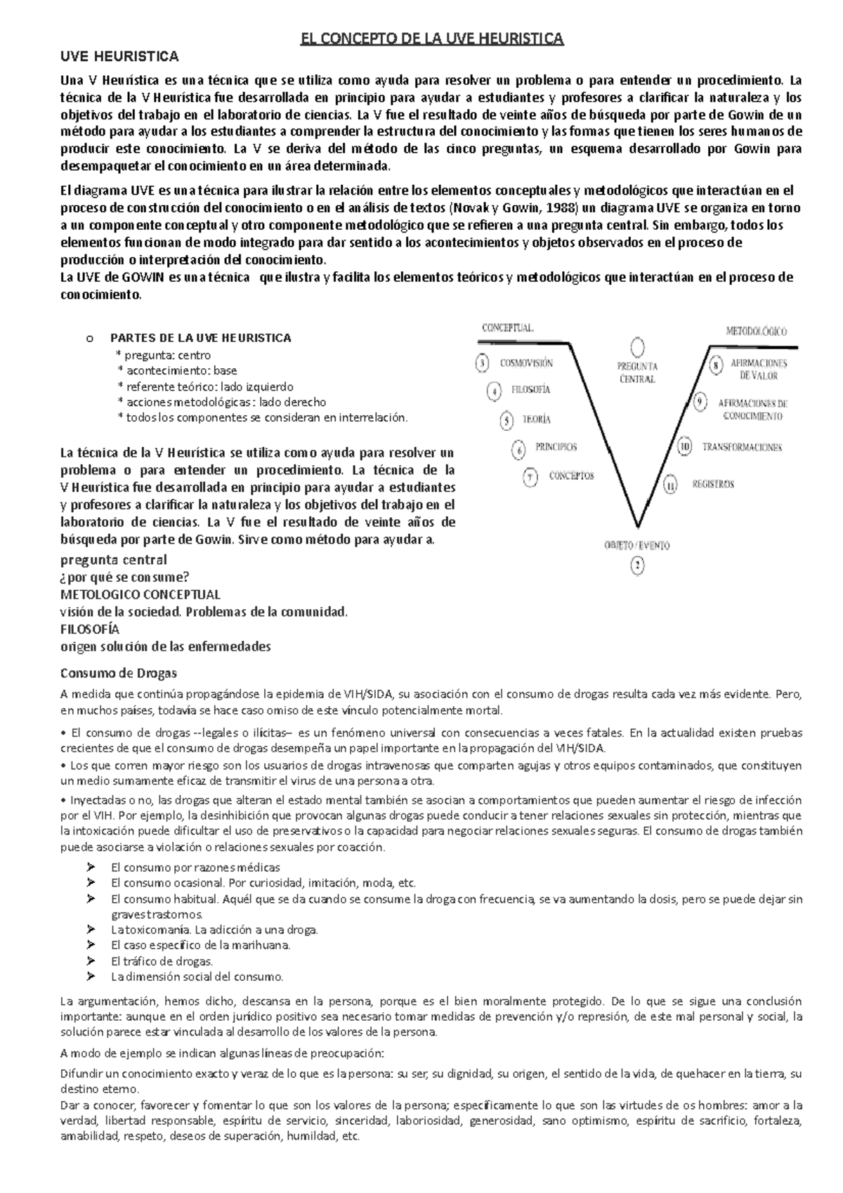 EL Concepto DE LA UVE Heuristica - EL CONCEPTO DE LA UVE HEURISTICA UVE ...