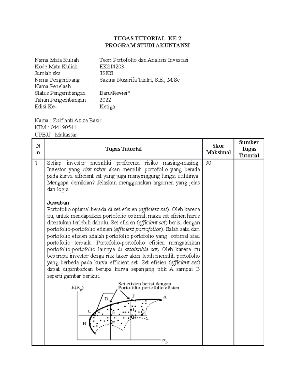 Zulfianti Aziza Basir- 044190541- Tugas 2- EKSI4203 - TUGAS TUTORIAL KE- 2 PROGRAM STUDI ...